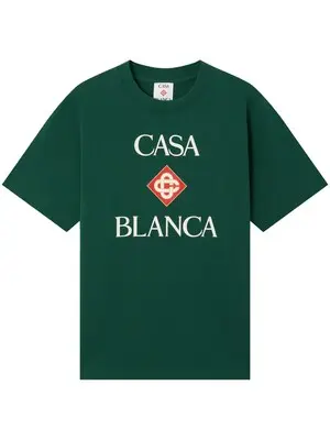 Casablanca Diamond Logo Short Sleeve T-shirt - Green