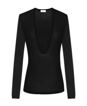 Saint Laurent Scoop-neck Knit Sweater