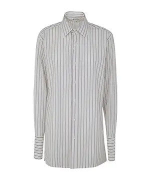 MAISON MARGIELA Striped Long-sleeved Shirt