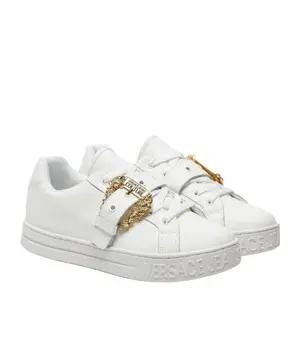 Versace Leather Sneakers - White