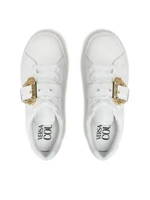 Versace Leather Sneakers - White