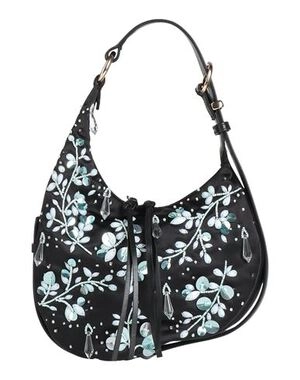 DES_PHEMMES Handbag Polyester, Cow Leather - Black