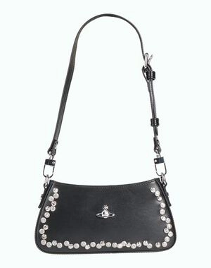 VIVIENNE WESTWOOD Tasha Leather Shoulder Phone Bag - Black