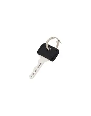 MAISON MARGIELA Silver And Leather Key Earrings