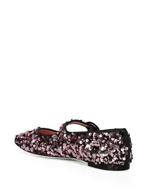 Pretty Ballerinas Mary Jane Sequin-embellished Ballet Flats