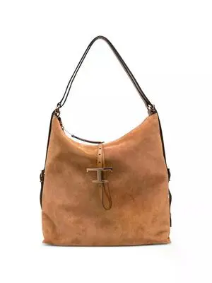 TOD'S T Timeless Suede Tote Bag