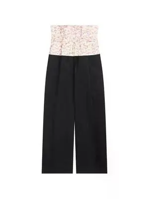 Dries Van Noten Contrast-waist Jacquard Pants