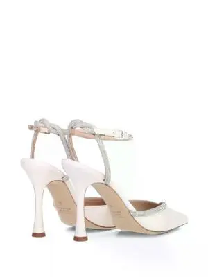 NINALILOU Mya Strass-embellished Pointed-toe Pumps