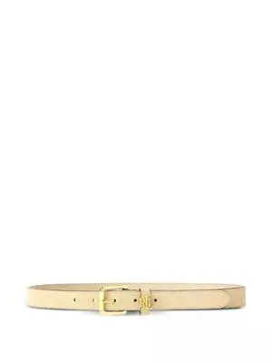 Ralph Lauren Lauren Ralph Lauren Logo Plaque Leather Belt Neutrals