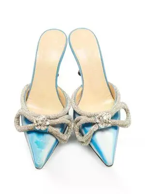 Mach & Mach Double Bow Heeled Mules