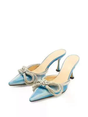 Mach & Mach Double Bow Heeled Mules