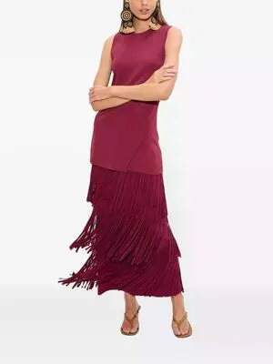 SIMONMILLER Za Za Tiered Fringe Maxi Skirt