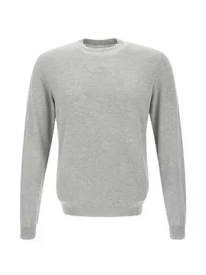 Eleventy Ribbed-trim Cotton Sweater