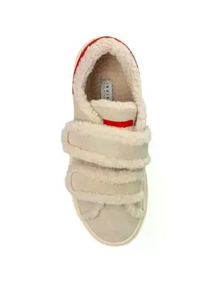 Inuikii Lila Shearling Low Touch-strap Sneakers
