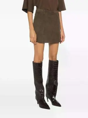 DUNST Suede-effect Mini Skirt