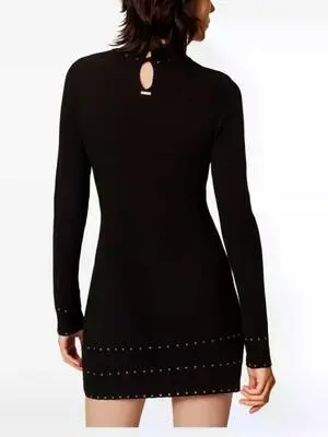 TWINSET Short Knit Dress With Studs