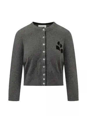 MARANT ETOILE Lona Logo-patch Cardigan - Grey
