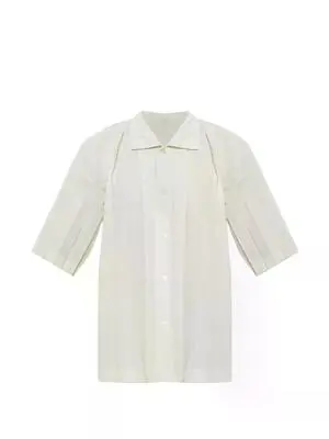 Issey Miyake Pleated Short-sleeve Shirt - Neutrals
