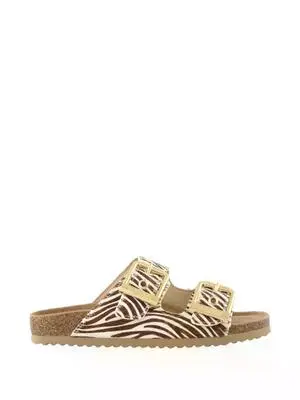 COLORS OF CALIFORNIA Slofi Zebra-print Sandals - Brown