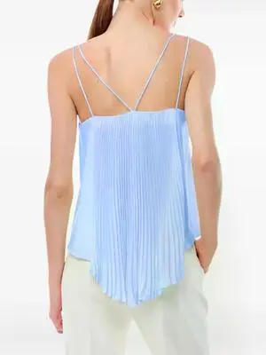 NENETTE Flix Pleated-back Ring-detail Top