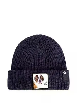 GOORIN BROS The Top Ribbed-knit Dog-patch Beanie Hat - Blue