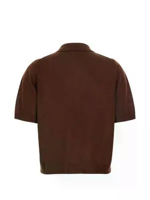 SEMICOUTURE Diana Argyle-pattern Short-sleeve Polo Top