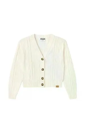 Moschino Cable-knit V-neck Cardigan