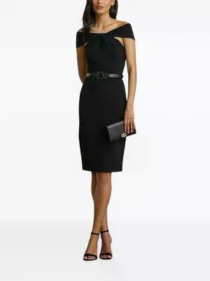 Ralph Lauren Off-shoulder Twist-detail Midi Dress