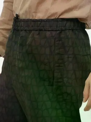 Valentino Garavani Monogram-print Drawstring Trousers