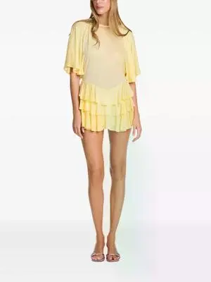 AXEL 113 Ruffled Mini Dress - Yellow