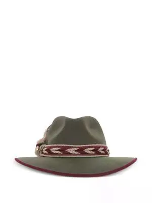 ALEXIA ALVAREZ DE TOLEDO Feather-detail Wide Brim Hat