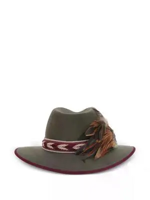 ALEXIA ALVAREZ DE TOLEDO Feather-detail Wide Brim Hat
