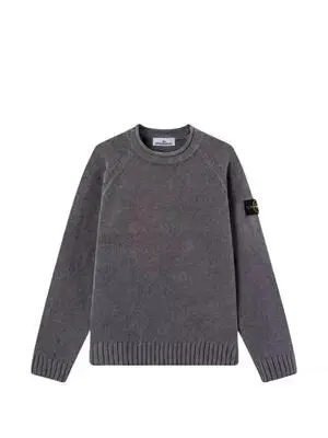 Stone Island 5100013 Mouliné Cotton-chenille Sweater - Grey