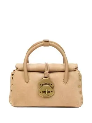 ZANELLATO Baby Dotta Studded Leather Tote Bag - Neutrals