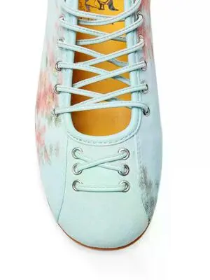 LILI CURIA Isolde Floral-print Lace-up Sneakers