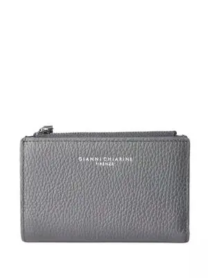 GIANNI CHIARINI Logo-print Pebbled Wallet - Grey
