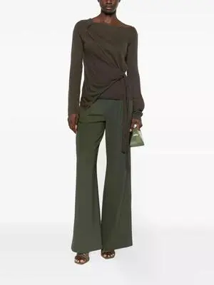 Patrizia Pepe Pleated Wide-leg Trousers