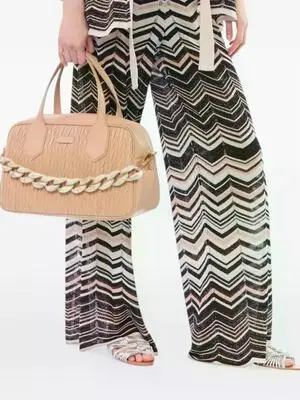 NENETTE Yova Zig-zag Knit Palazzo Pants