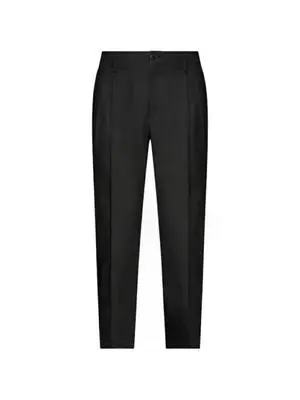 John Richmond Pressed-crease Tailored Trousers - Black