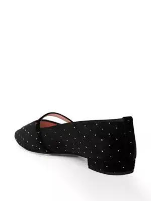 Pretty Ballerinas Clementine Crystal-embellished Ballet Flats - Black