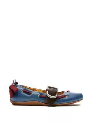 LILI CURIA Sylvie Buckled Ballet Flats