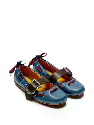 LILI CURIA Sylvie Buckled Ballet Flats