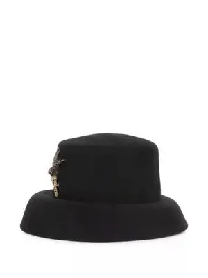 ALEXIA ALVAREZ DE TOLEDO Feather-brooch Wide-brim Hat