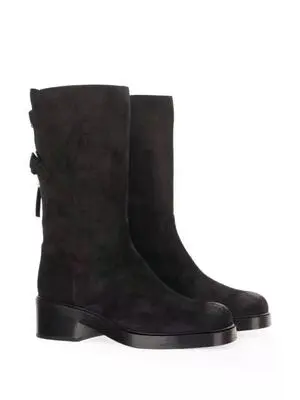 Sartore Buckle-detail Suede Ankle Boots