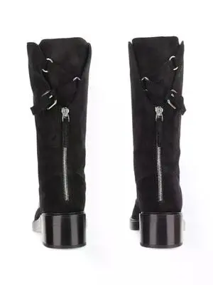 Sartore Buckle-detail Suede Ankle Boots