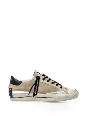 CRIME LONDON Distressed-effect Suede Sneakers - Neutrals
