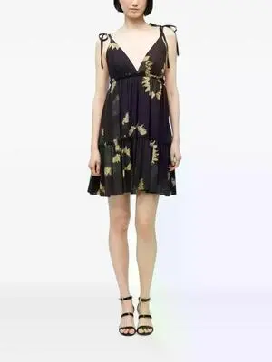 Moschino Floral-print Ruffled-tier Dress