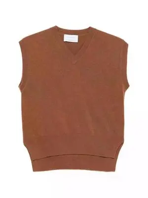 DANIELE FIESOLI V-neck Vest - Brown