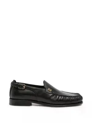Sandro Buckle-detail Leather Loafers