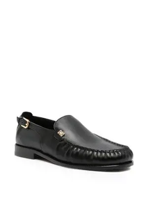 Sandro Buckle-detail Leather Loafers